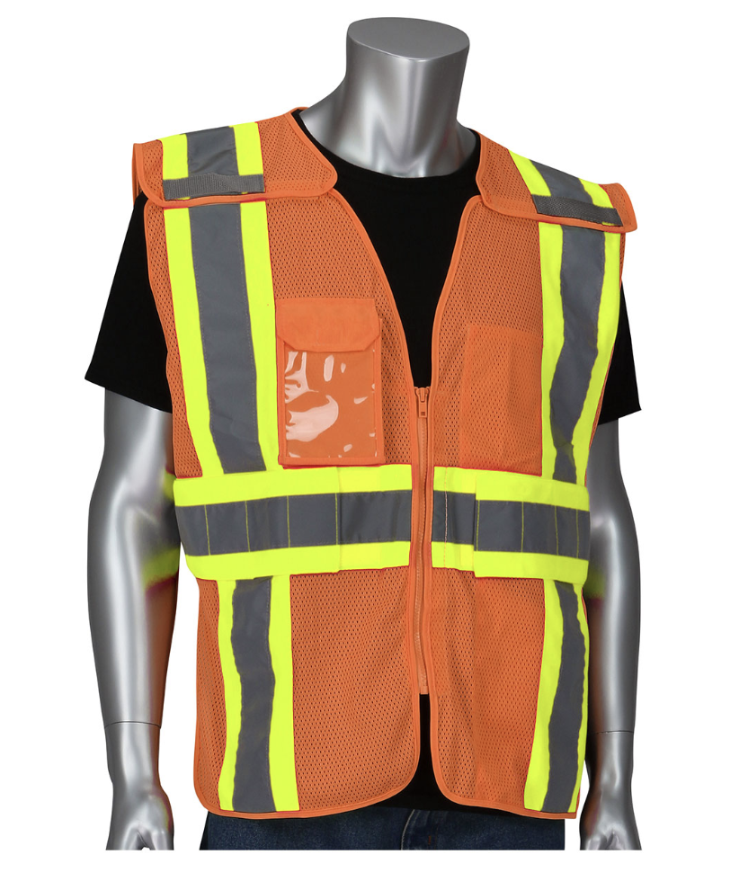 ANSI Type R Class 2 Expandable Two-Tone Mesh Breakaway Vest #302-0590 ...